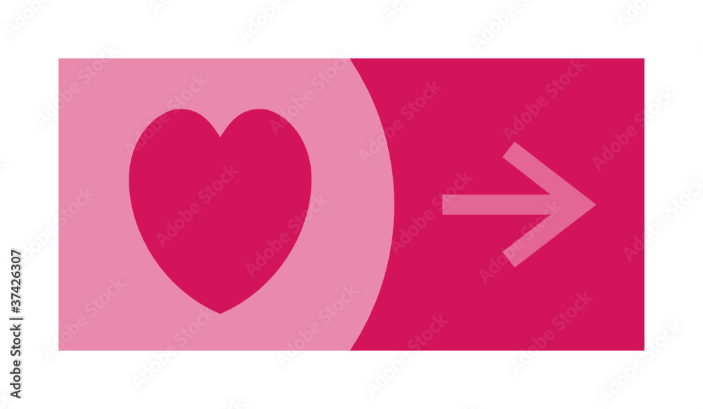 signe, symbole, picto, logo, flèche, cœur, amour Stock Vector | Adobe Stock