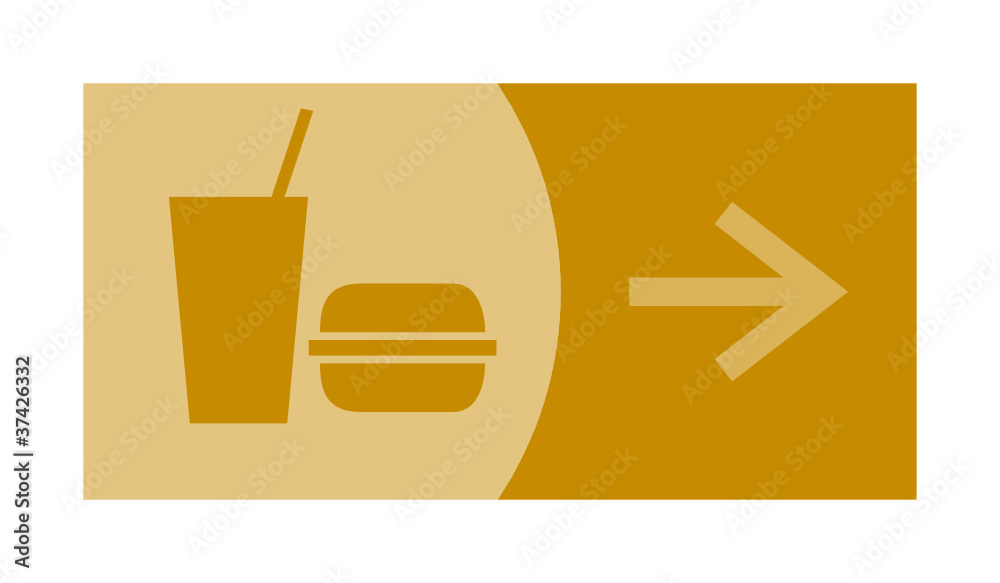 signe, symbole, picto, logo, flèche, fast food, hamburger Stock Vector ...