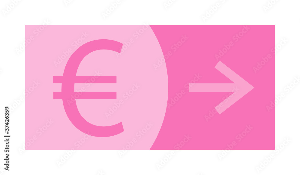 signe, symbole, picto, logo, flèche, euro, argent, banque Stock Vector ...
