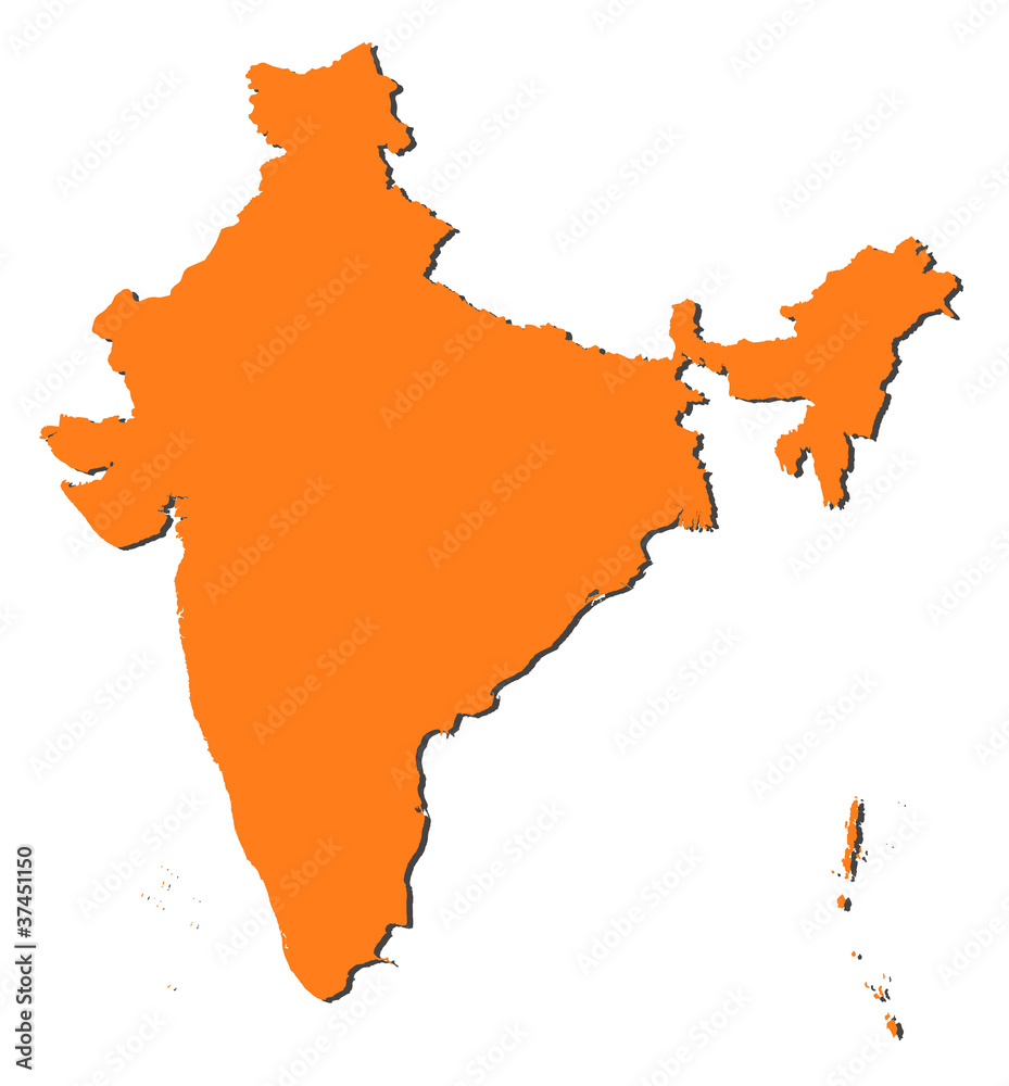 Map of India Stock Vector | Adobe Stock