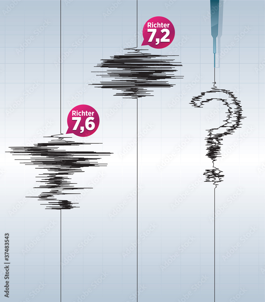earthquakes and seismic instruments that measure earthquakes Stock ...