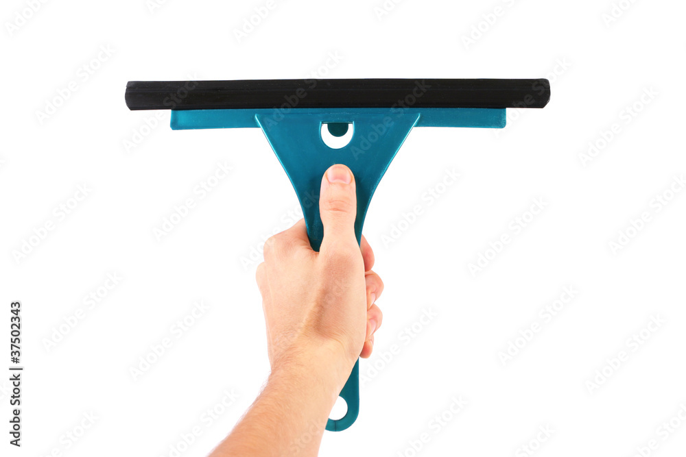 hand with window cleaning tool Stock Photo | Adobe Stock