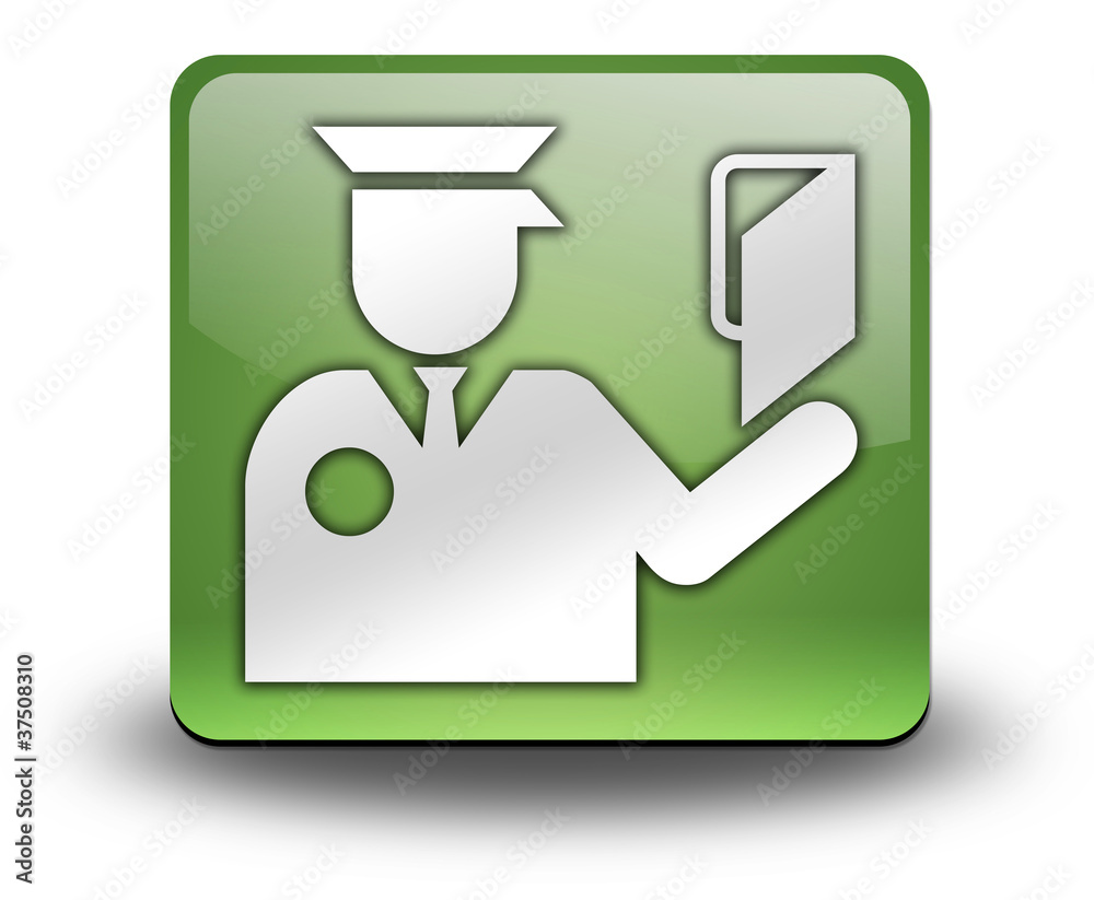 Green 3D Effect Icon "Immigration Symbol" Stock Illustration | Adobe Stock