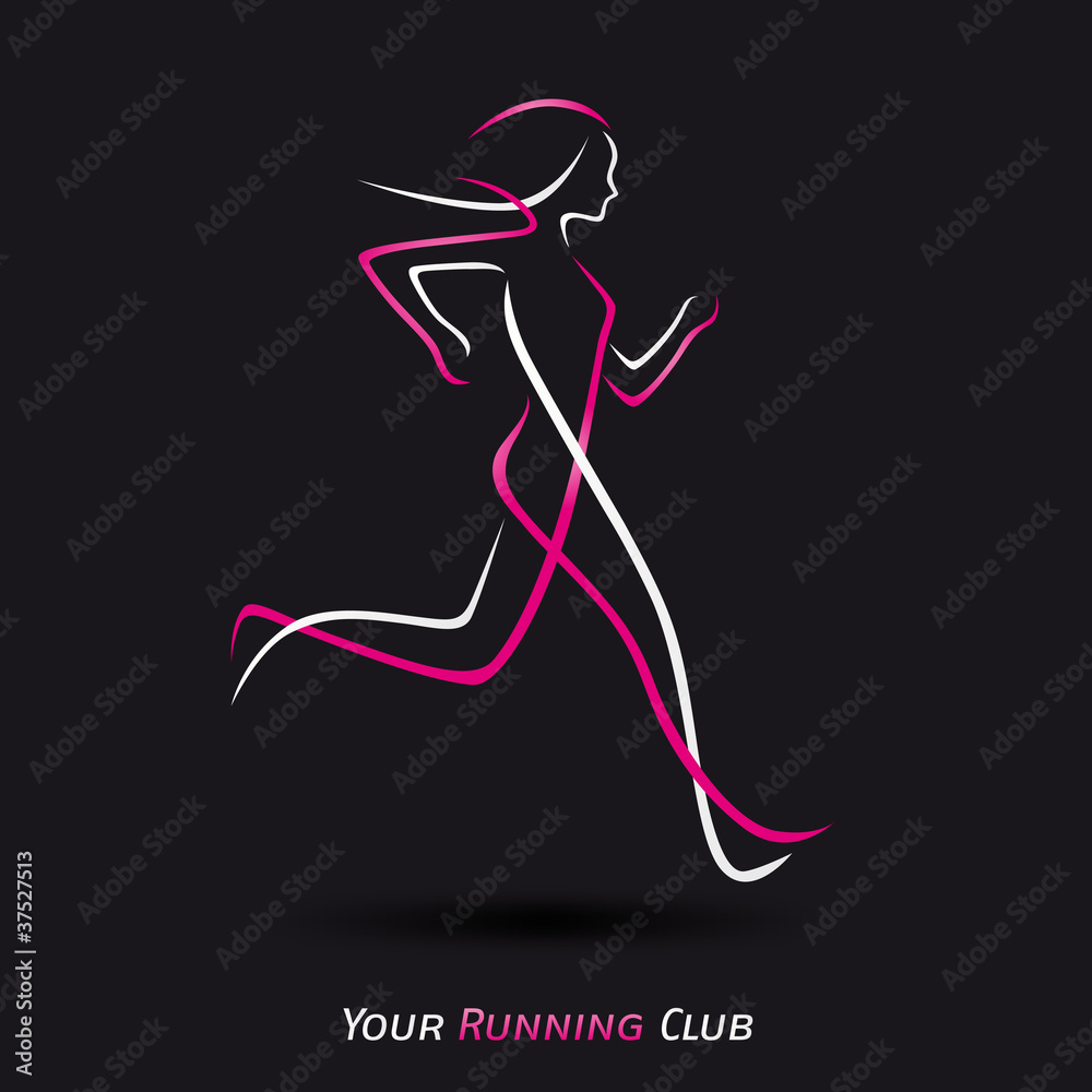 symbole courir, logo sport Stock Vector | Adobe Stock