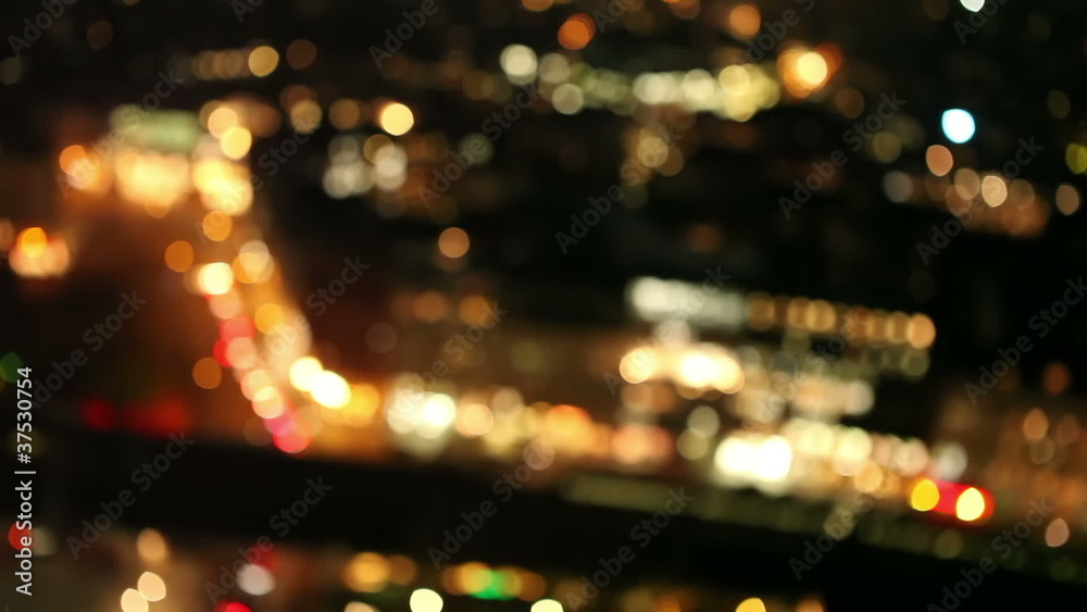 Moving city lights at night Stock Video | Adobe Stock