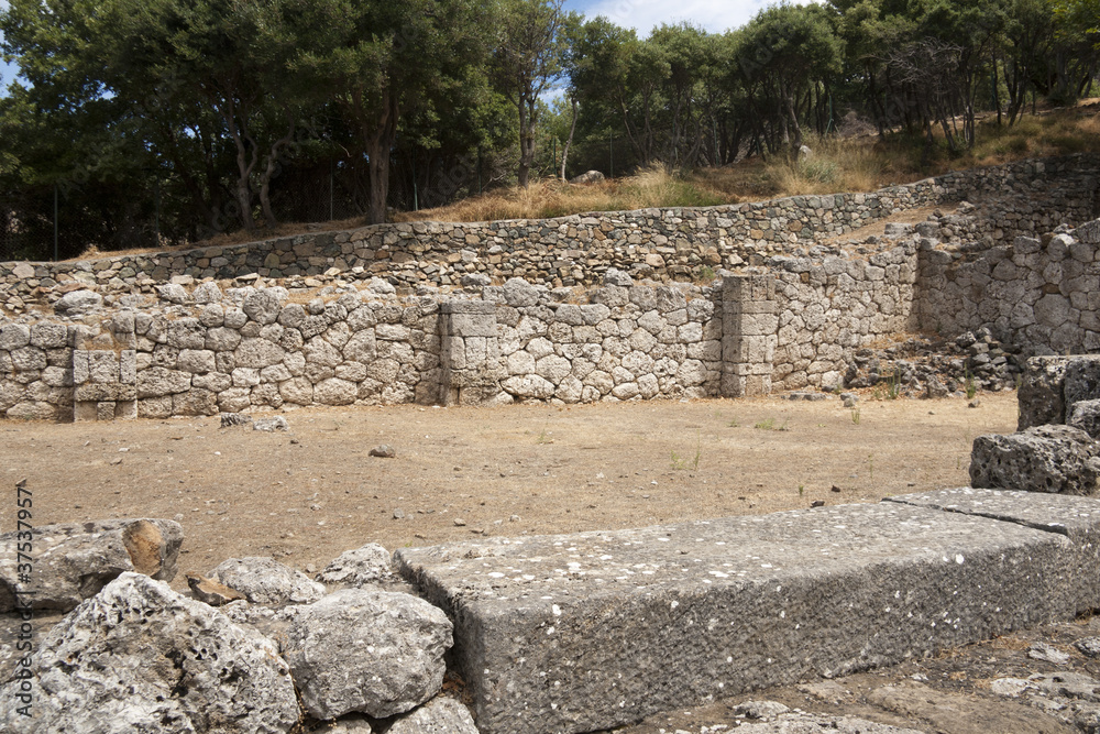 Archaeological site of Samothraki Island: Anaktoron Stock Photo | Adobe ...
