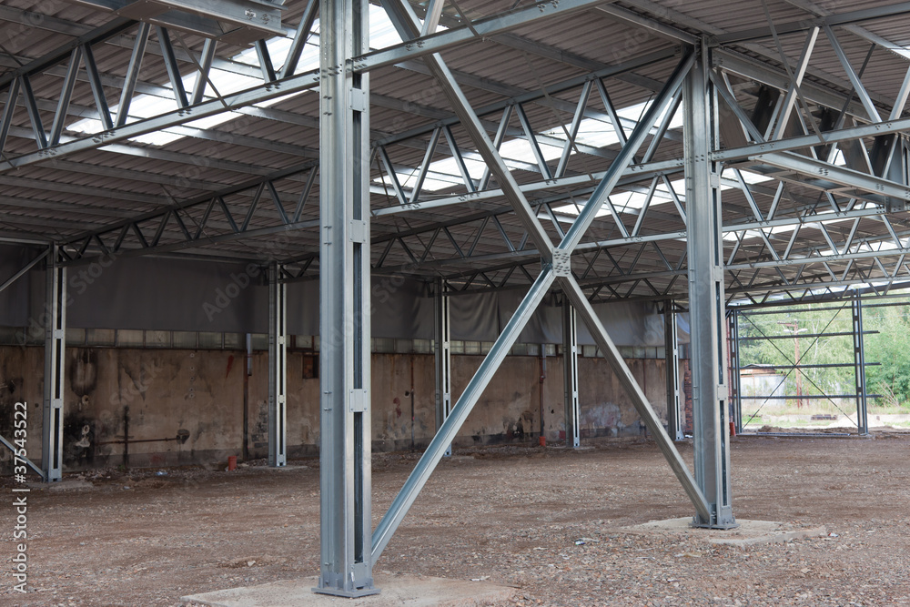 Steel frame structure Stock Photo | Adobe Stock