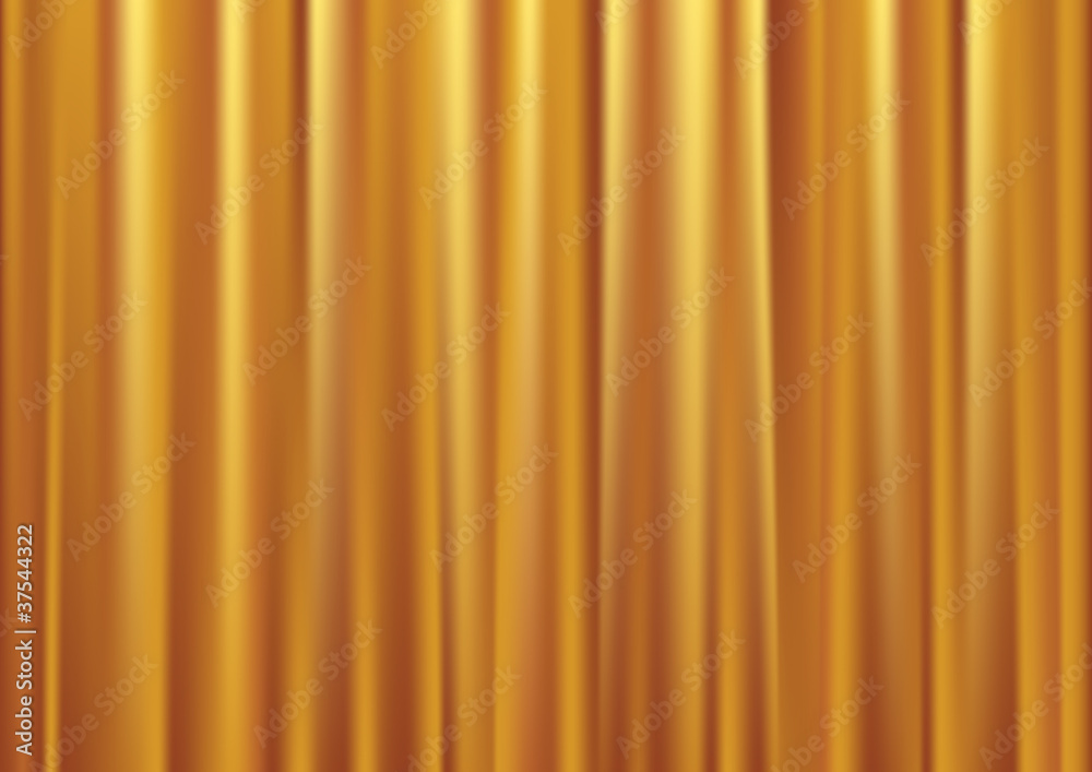 Vector gold curtain Stock Vector | Adobe Stock