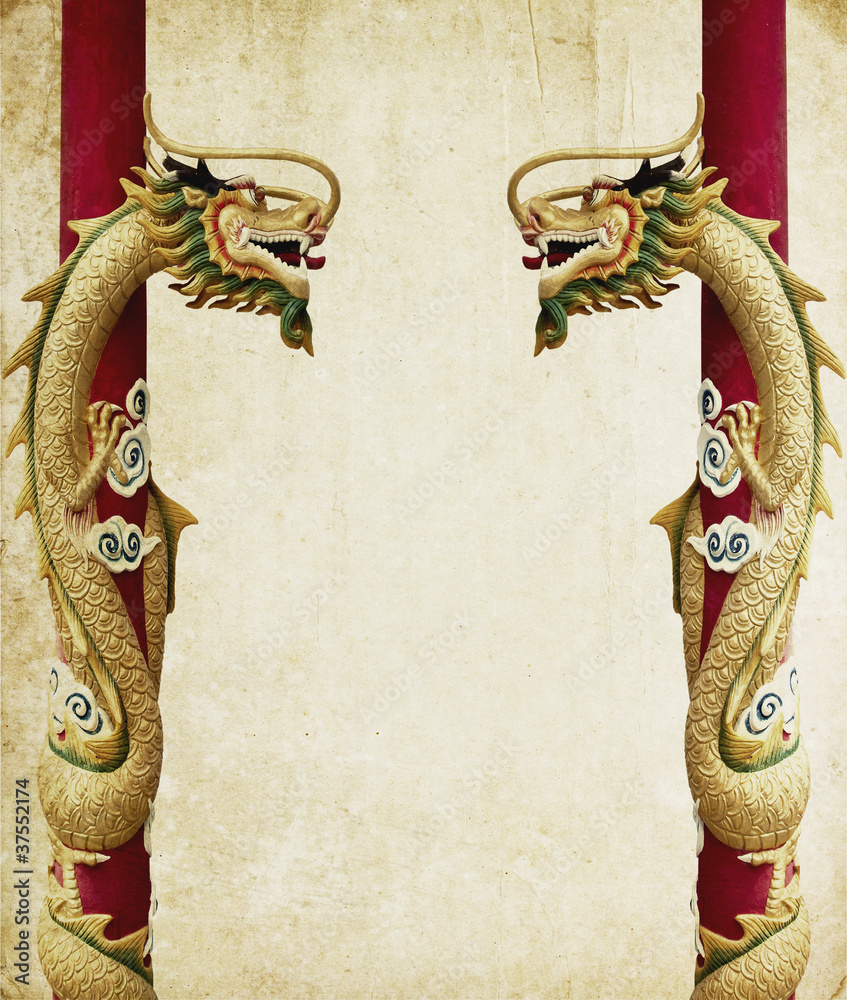 Dragon old paper texture use for background Stock Illustration | Adobe ...