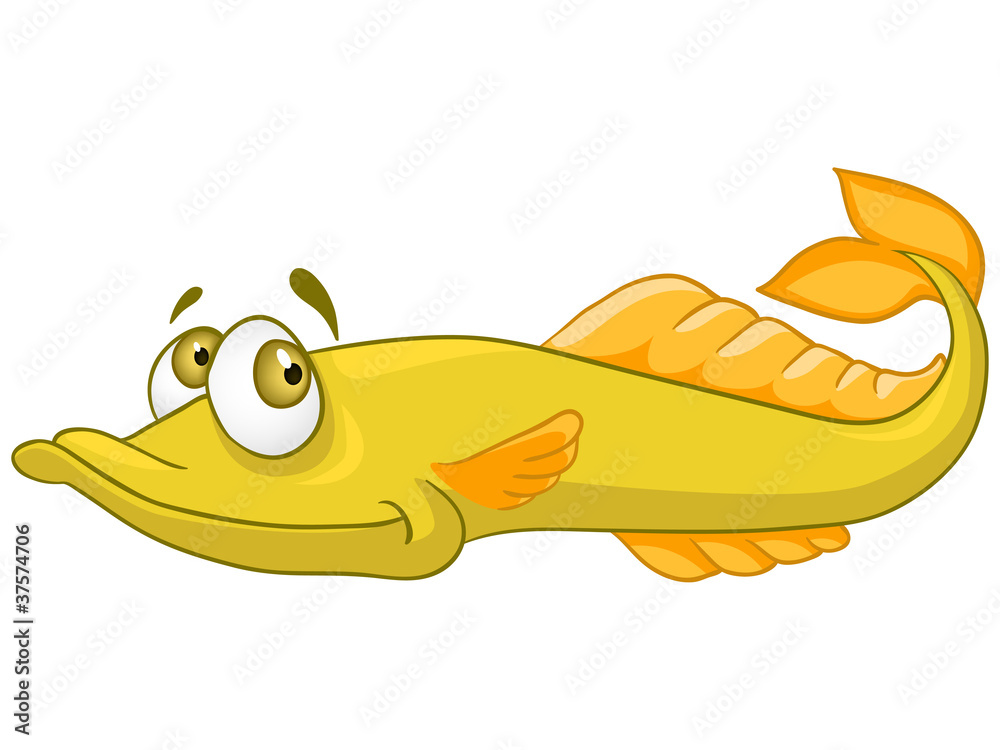 Cartoon Character Pike Stock Vector | Adobe Stock