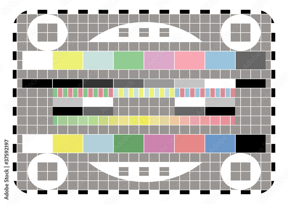 Retro television test screen background illustration Stock Vector ...