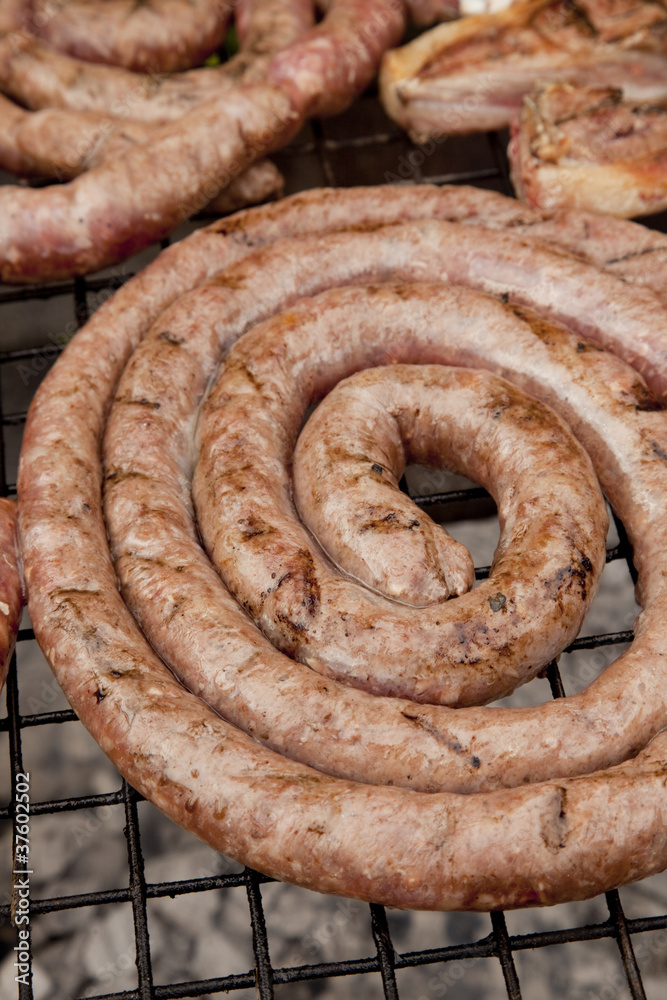 Traditional South African sausage, known as boerewors Stock Photo ...