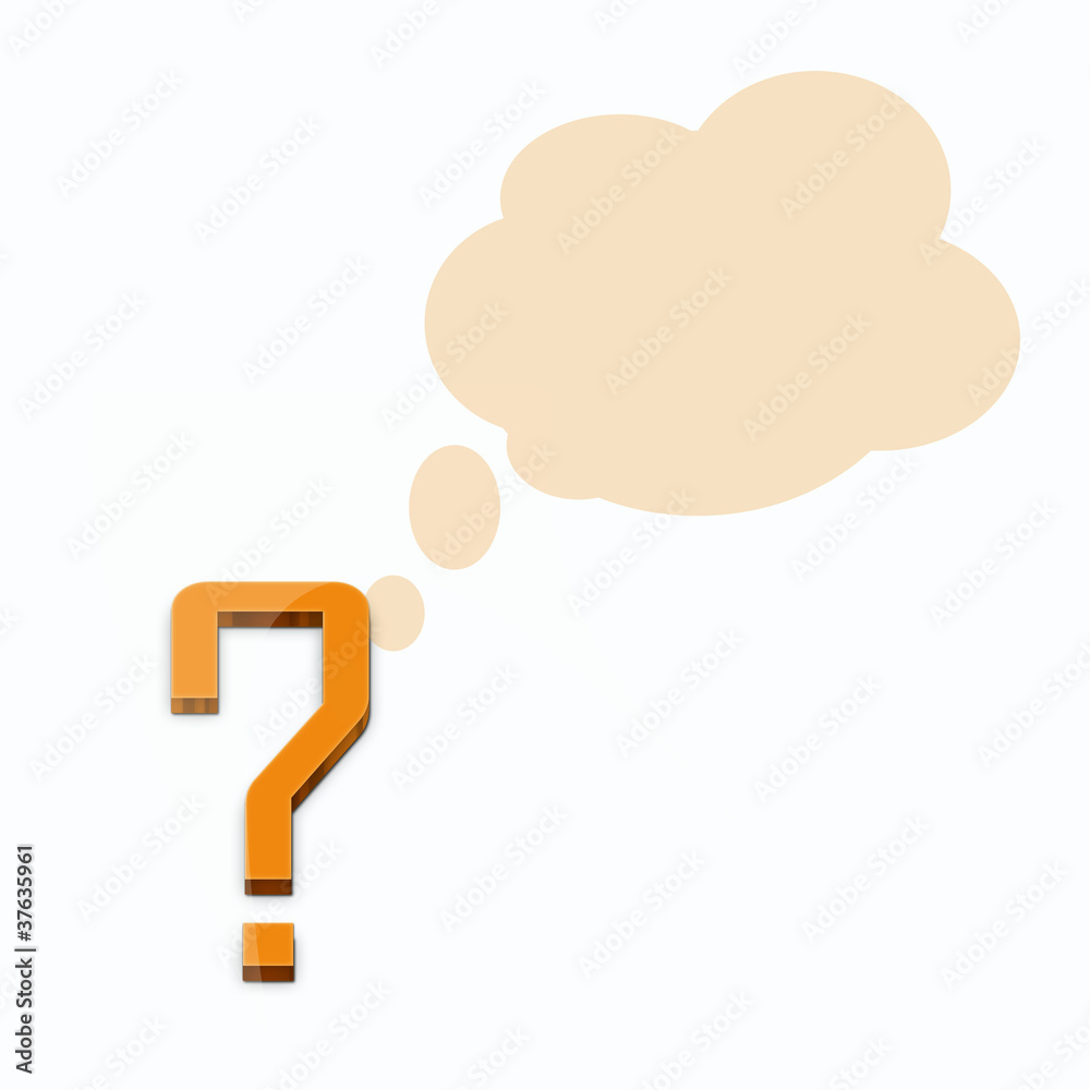 Question Mark Thinking Stock Illustration | Adobe Stock