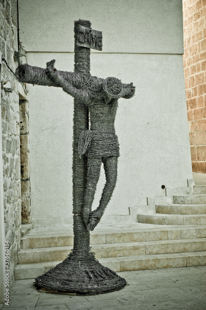Barb wire Jesus Christ crucifixion Stock Photo | Adobe Stock