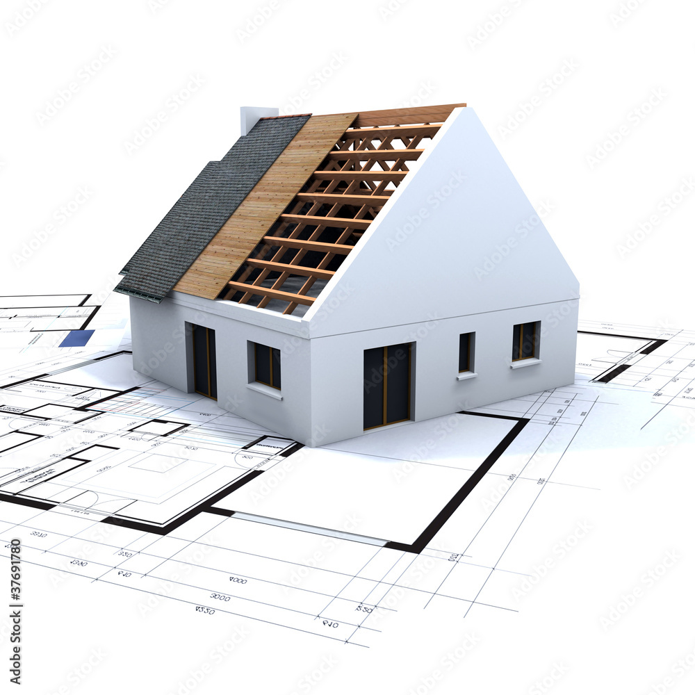 House Under Construction Drawing
