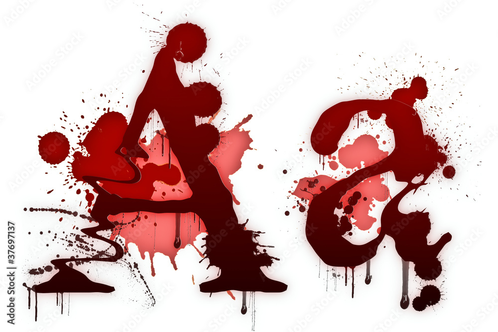 Blood fonts the letter A Stock Illustration | Adobe Stock
