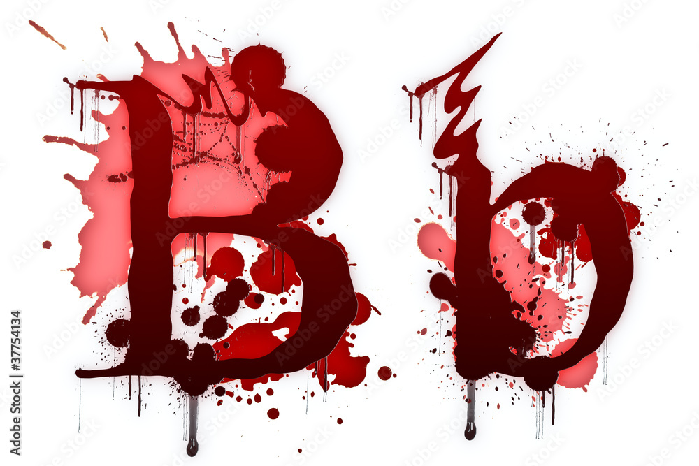 Blood fonts the letter B Stock Illustration | Adobe Stock