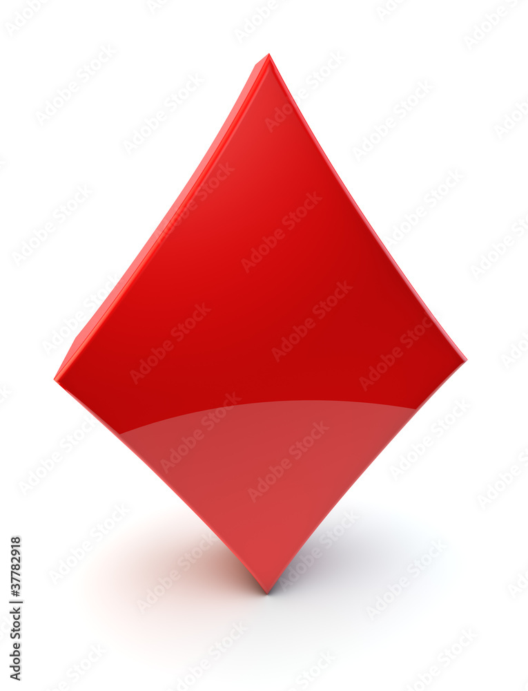 karo spielkarte diamonds playing card symbol 3d Stock-Illustration ...
