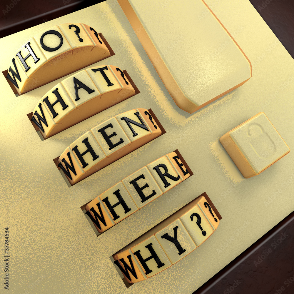 Five Ws: Who? What? Where? When? Why? Stock Illustration | Adobe Stock