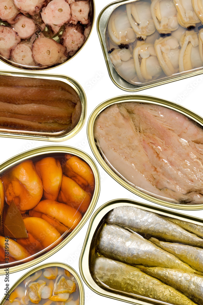 Collage conservas 1 foto de Stock | Adobe Stock