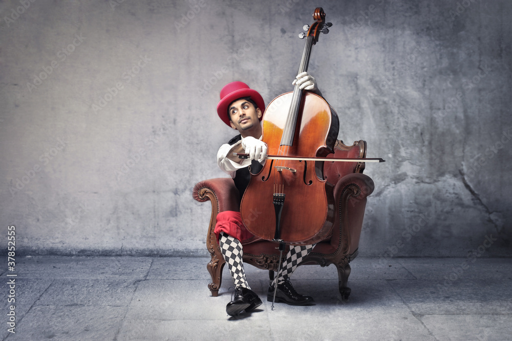 Old-fashioned musician Stock Photo | Adobe Stock