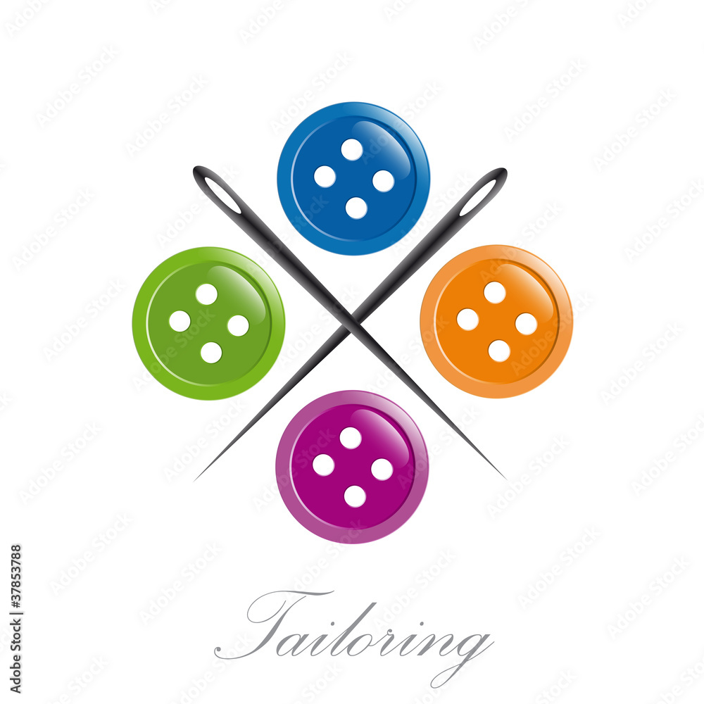 Logo tailoring on white background # Vector Stock Vector | Adobe Stock