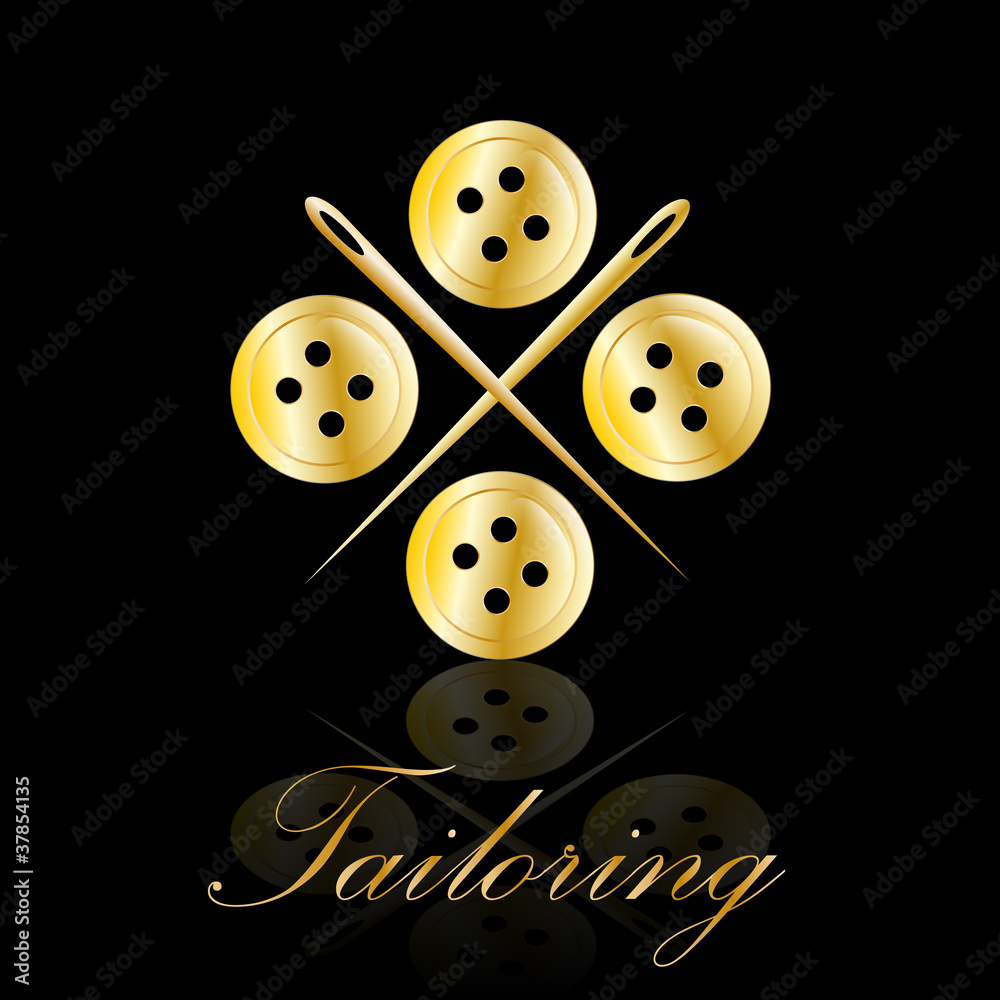 Logo golden tailoring # Vector Stock Vector | Adobe Stock