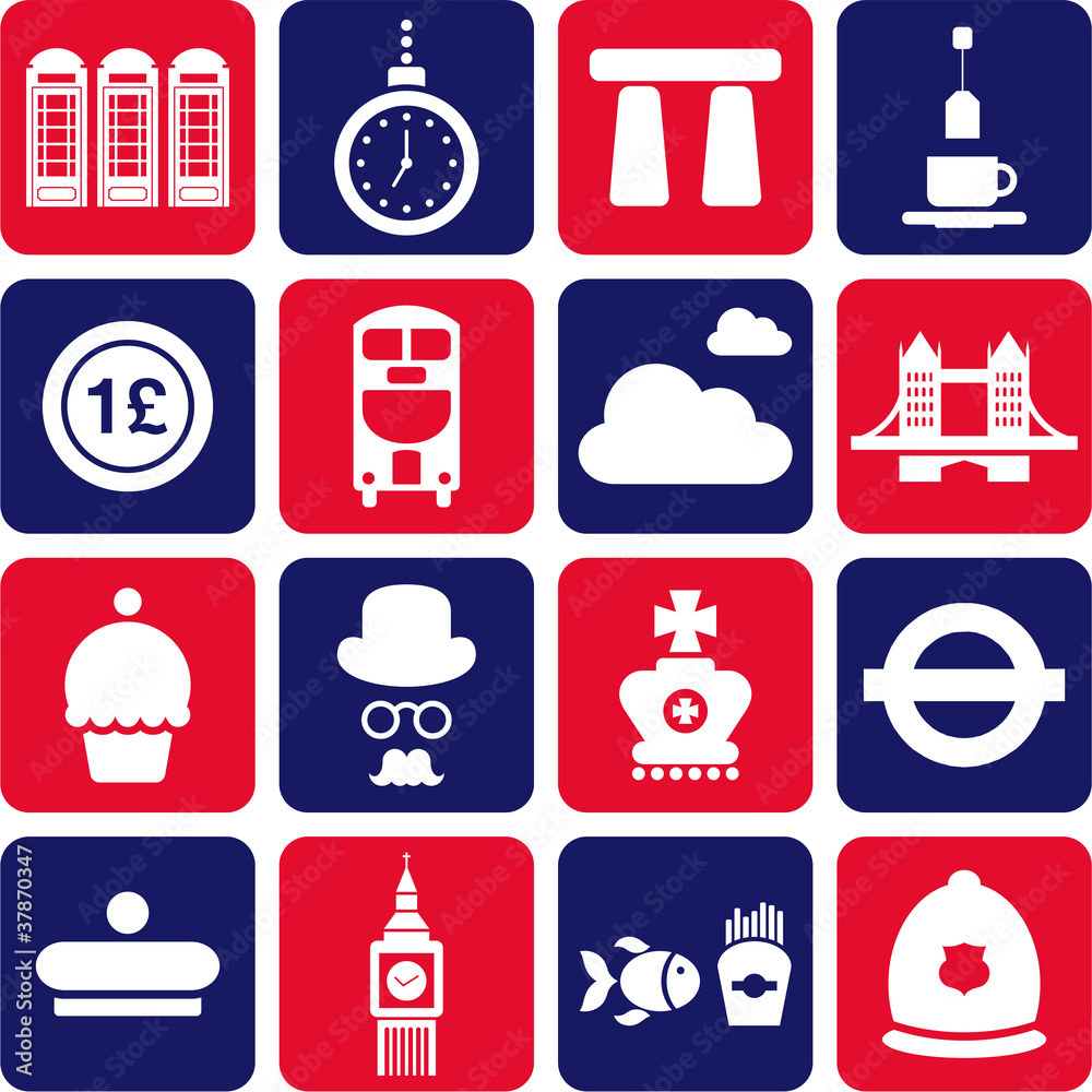 UK's pictograms Stock Vector | Adobe Stock