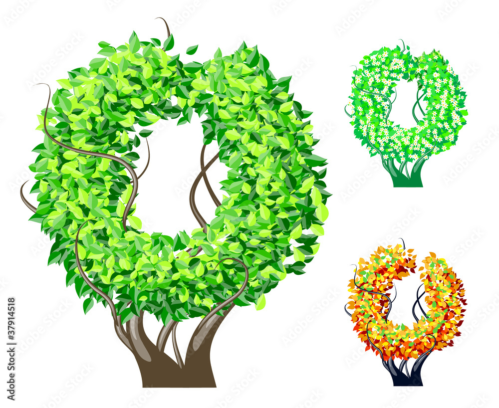 Extra detailed garden alphabet symbols. Letter o Stock Vector | Adobe Stock