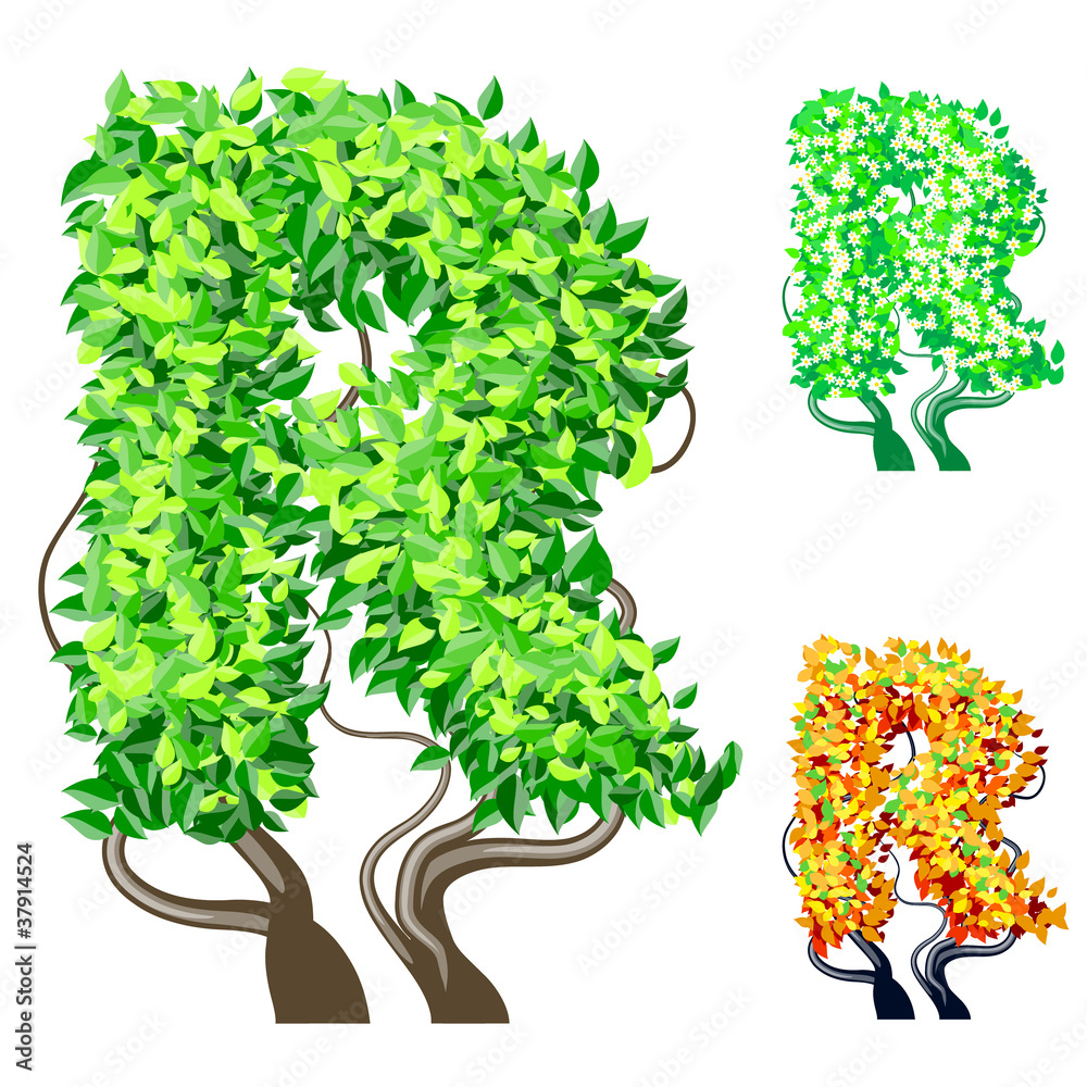 Extra detailed garden alphabet symbols. Letter r Stock Vector | Adobe Stock