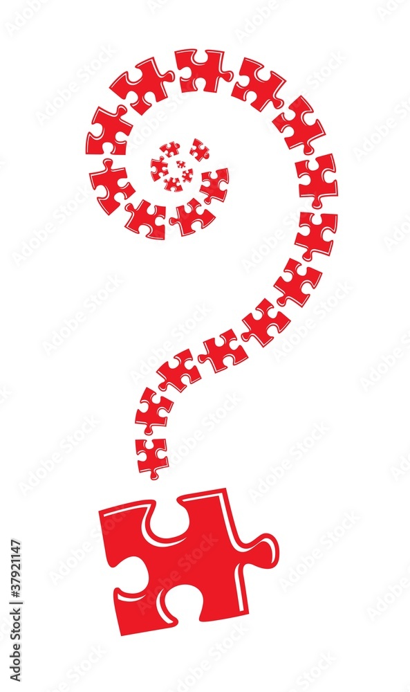 Question mark puzzle Stock Vector | Adobe Stock