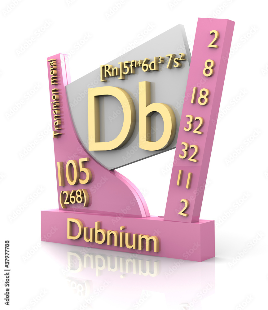 Dubnium form Periodic Table of Elements - V2 Stock Illustration | Adobe ...
