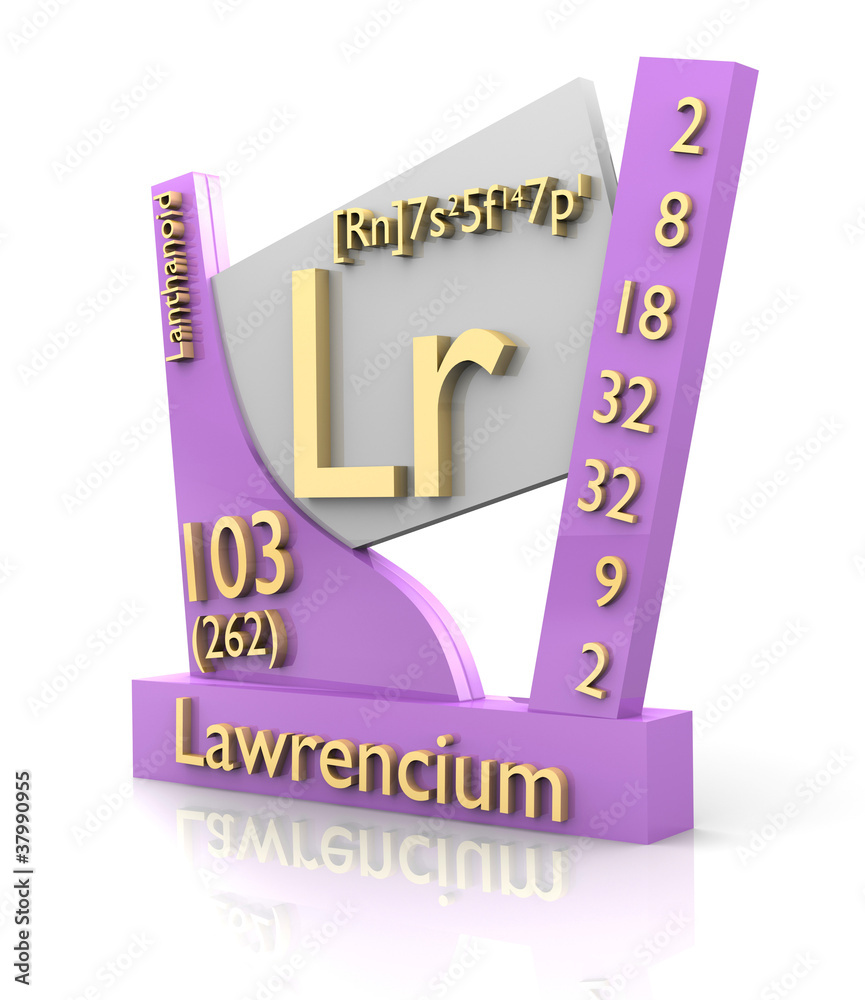 Lawrencium form Periodic Table of Elements - V2 Stock Illustration ...
