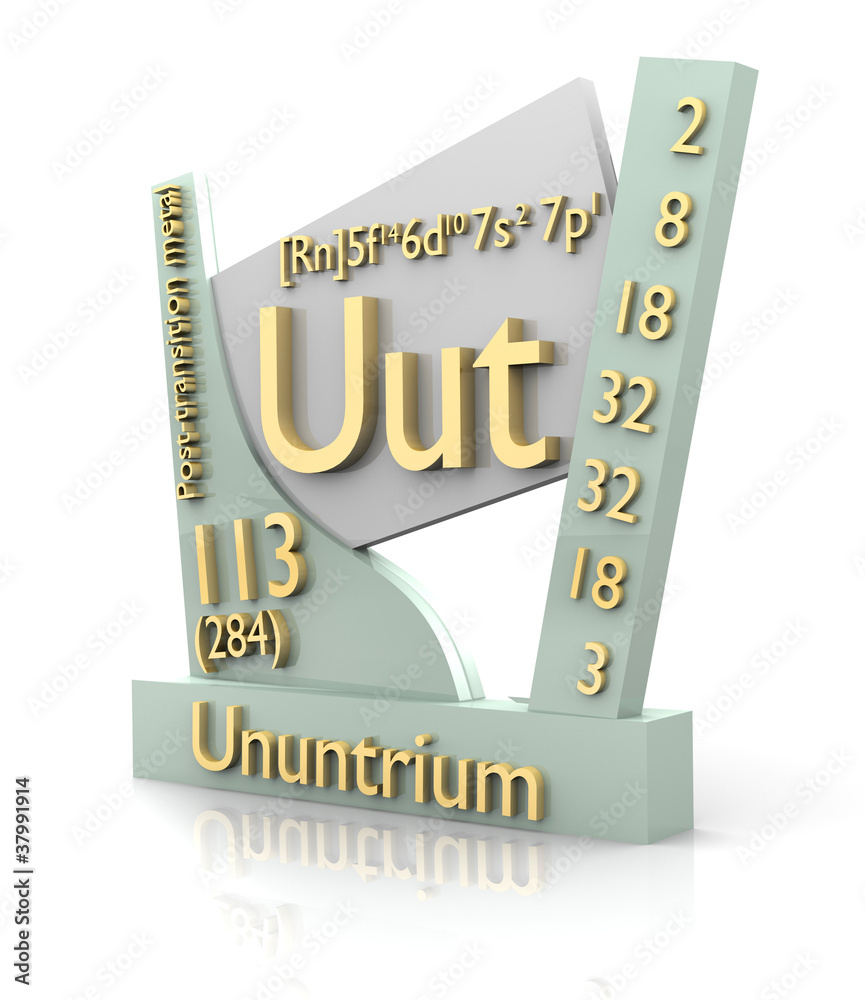 Ununtrium form Periodic Table of Elements - V2 Stock Illustration ...