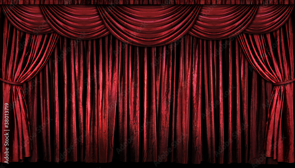 Red Stage Curtains Stock Photo | Adobe Stock