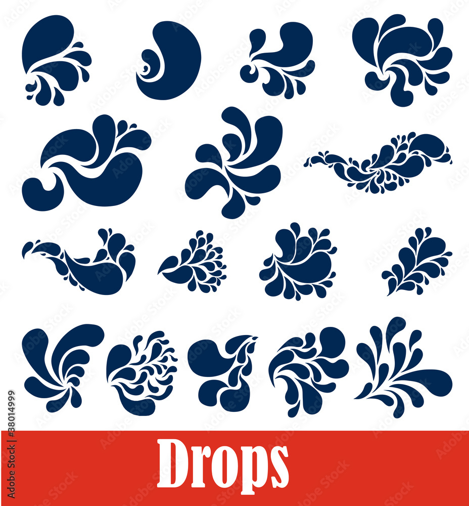 vector set: design elements drops Stock Vector | Adobe Stock