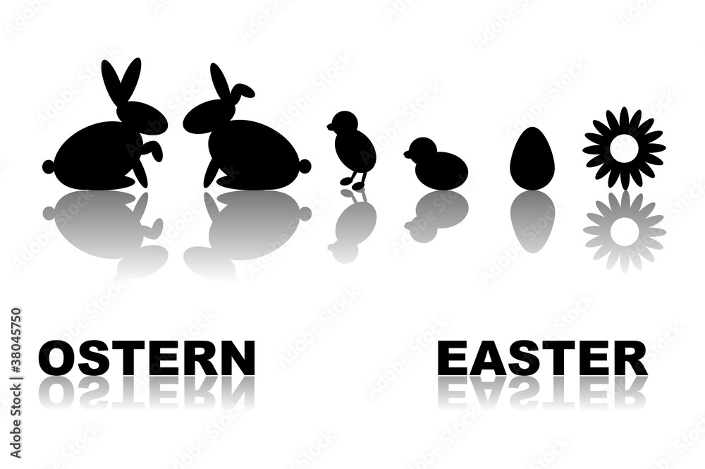 Symbol Set Ostern Stock-Vektorgrafik | Adobe Stock