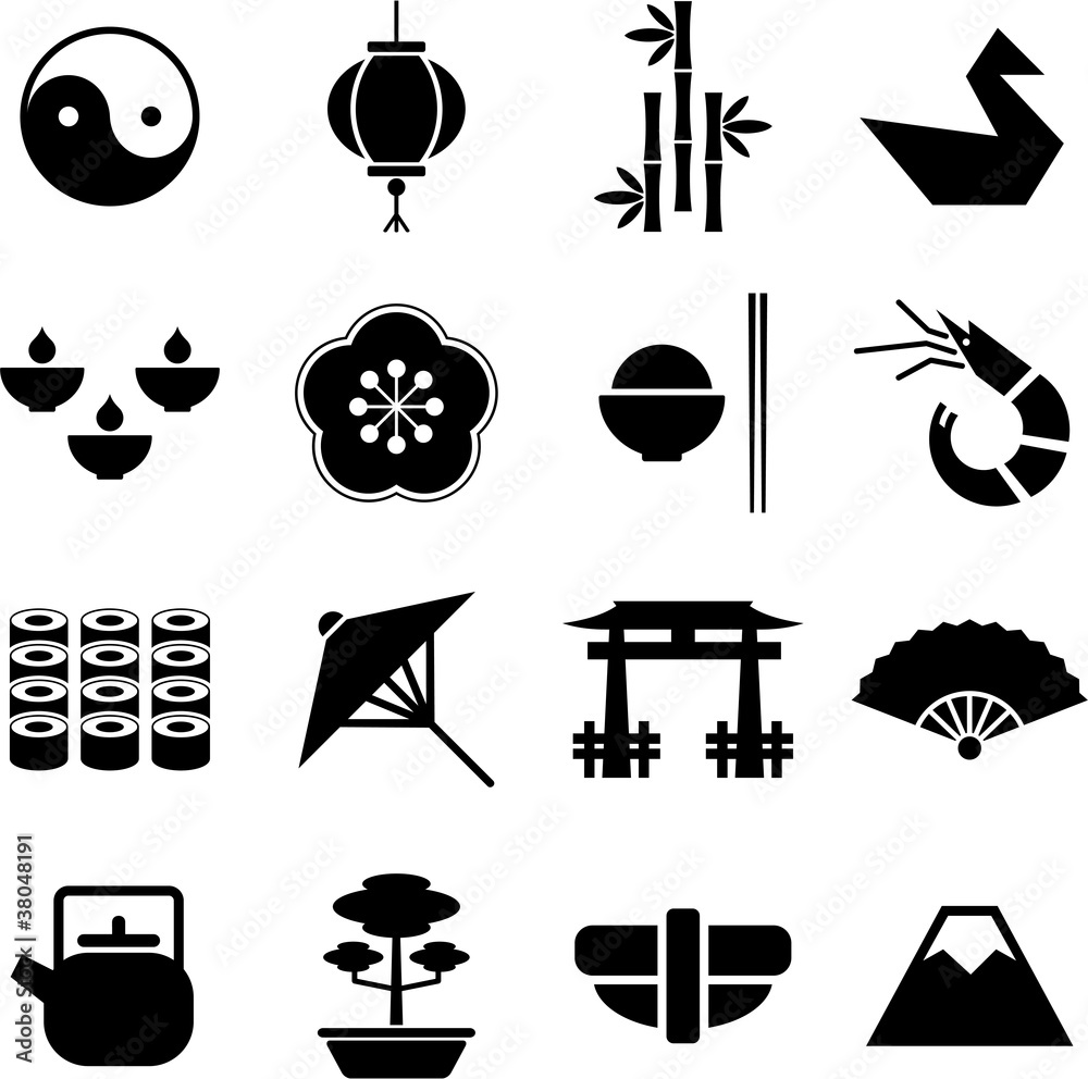 Japan pictograms Stock Vector | Adobe Stock