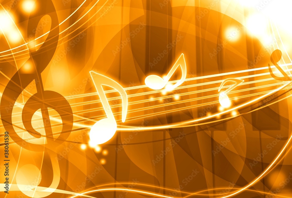 gold music Stock Illustration | Adobe Stock