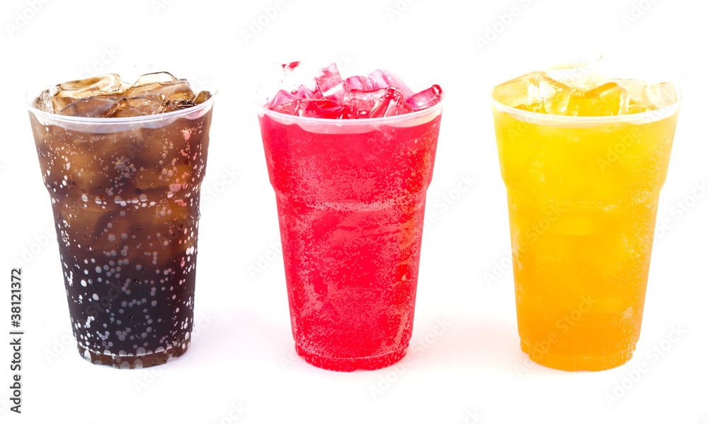 fresh, ice cold water in Plastic cup Stock Photo | Adobe Stock