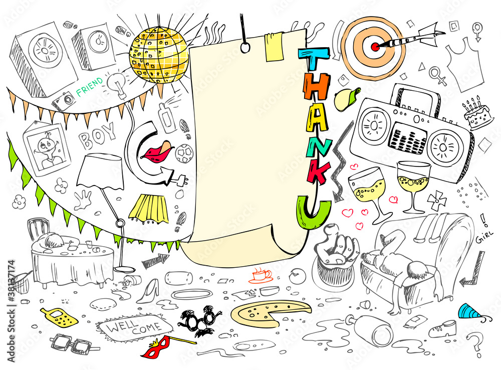 Thank You Doodle Stock Vector | Adobe Stock