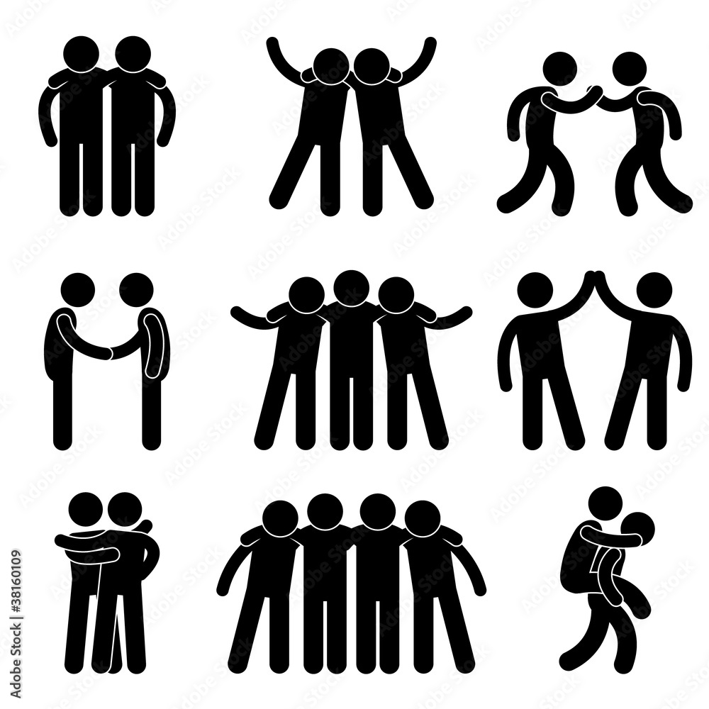 Friend Friendship Relationship Teammate Teamwork Icon Pictogram 素材庫向量圖 ...