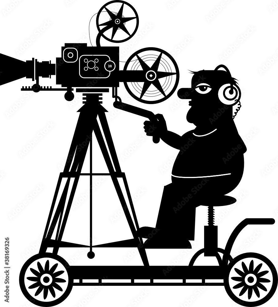 Camera man, vector illustration Stock Vector | Adobe Stock