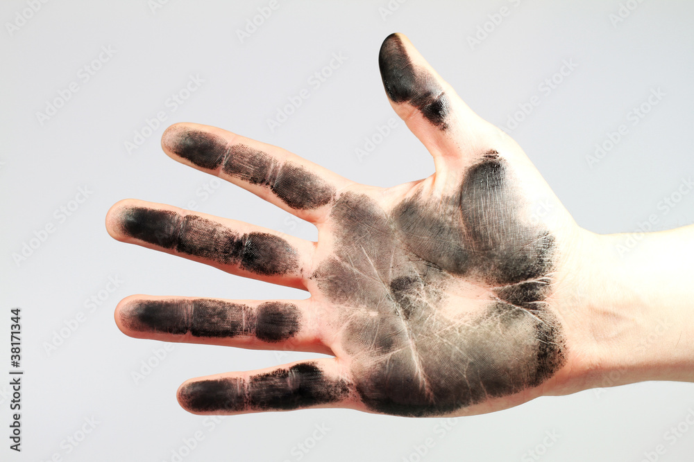 Schwarze Hand Stock-Foto | Adobe Stock