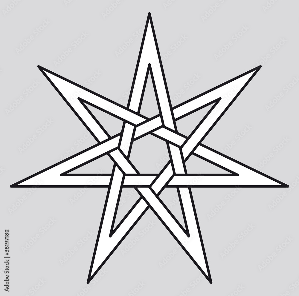 Heptagram, also called septagram or septegram. Seven-pointed geometric ...