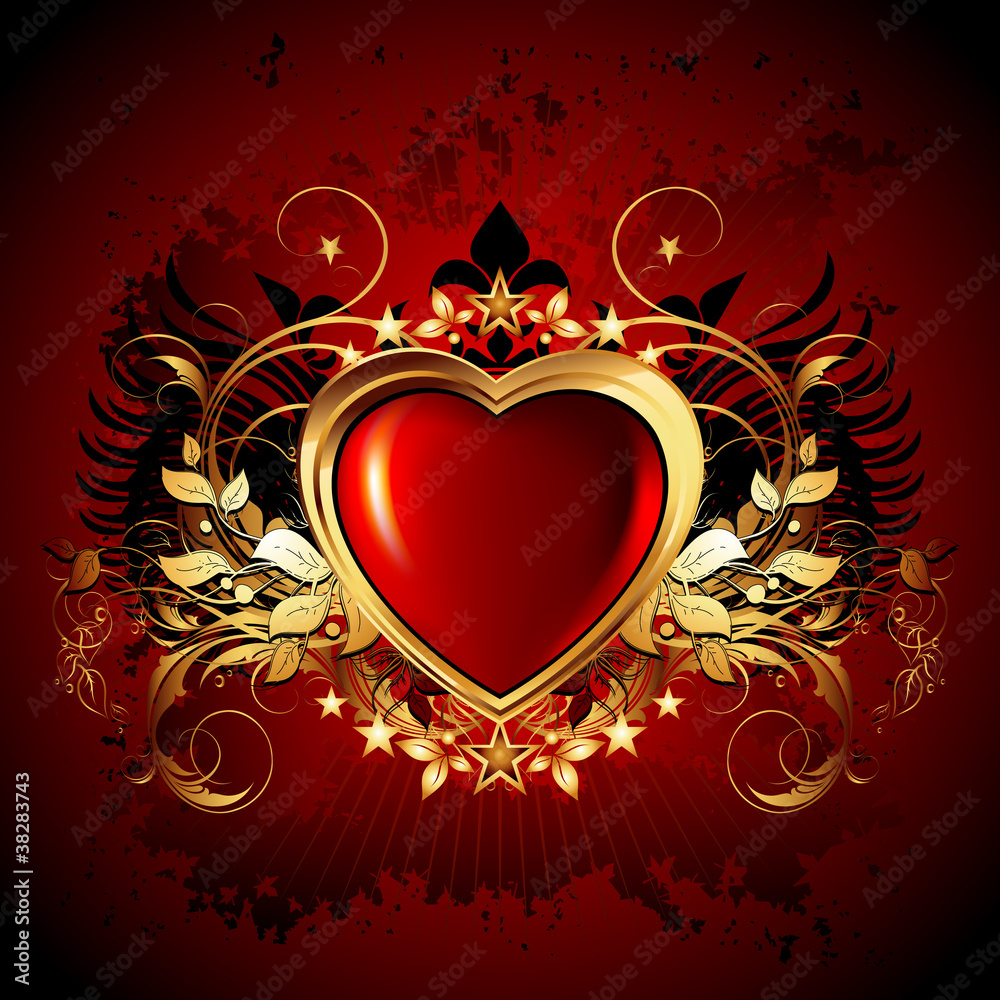 heart frame Stock Vector | Adobe Stock