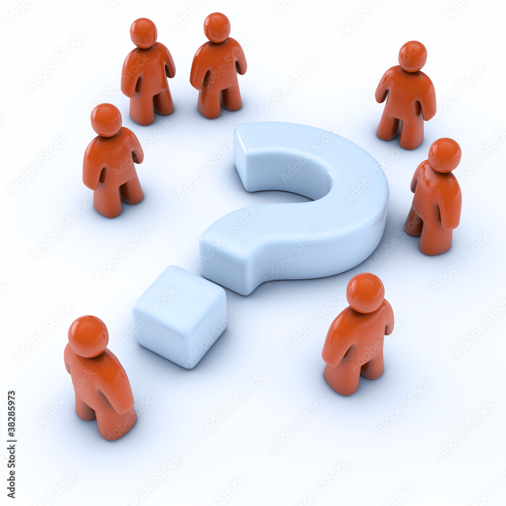 Menschen-Symbole mit Fragezeichen Stock-Illustration | Adobe Stock