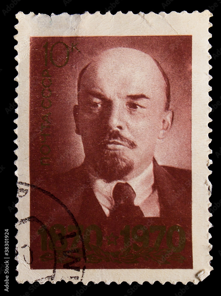 USSR - CIRCA 1970: A stamp printed in USSR, shows Vladimir Lenin Stock ...