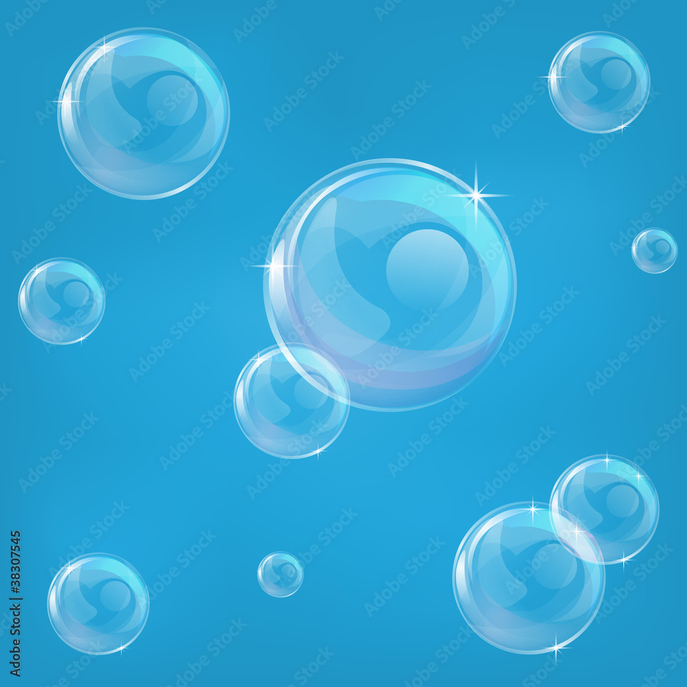 Blue bubble background Stock Vector | Adobe Stock