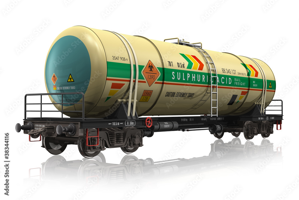 Chemical railroad tank car Stock Illustration | Adobe Stock
